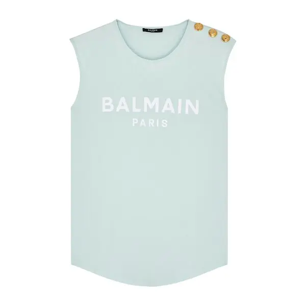 Balmain Logo Cotton Tank