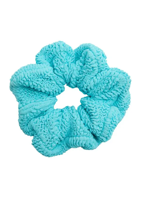 Hunza G Crinkle Scrunchie - Aqua