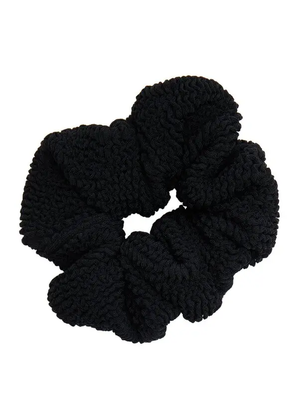 Hunza G Crinkle Scrunchie - Black