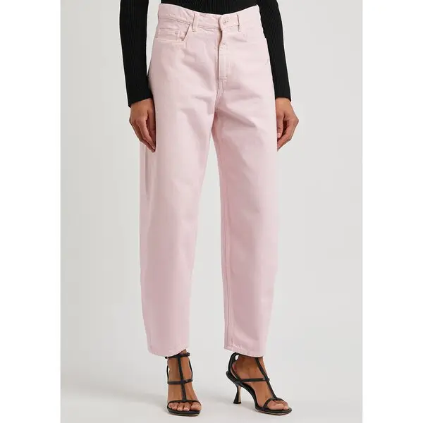 WANDLER Chamomile Light Barrel-leg Jeans