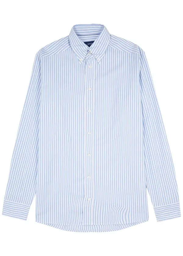 Eton Striped Cotton Oxford Shirt