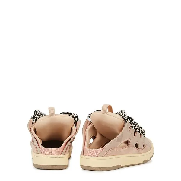 LANVIN Curb Pink Panelled Mesh Mule Sneakers