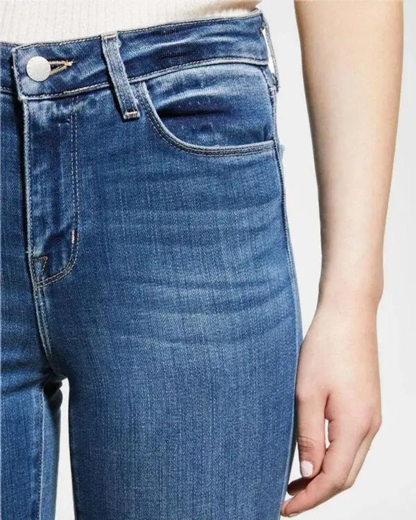 L & APOS;AGENCE Kendra High-rise Crop Flare Jeans With Raw Hem - Toledo