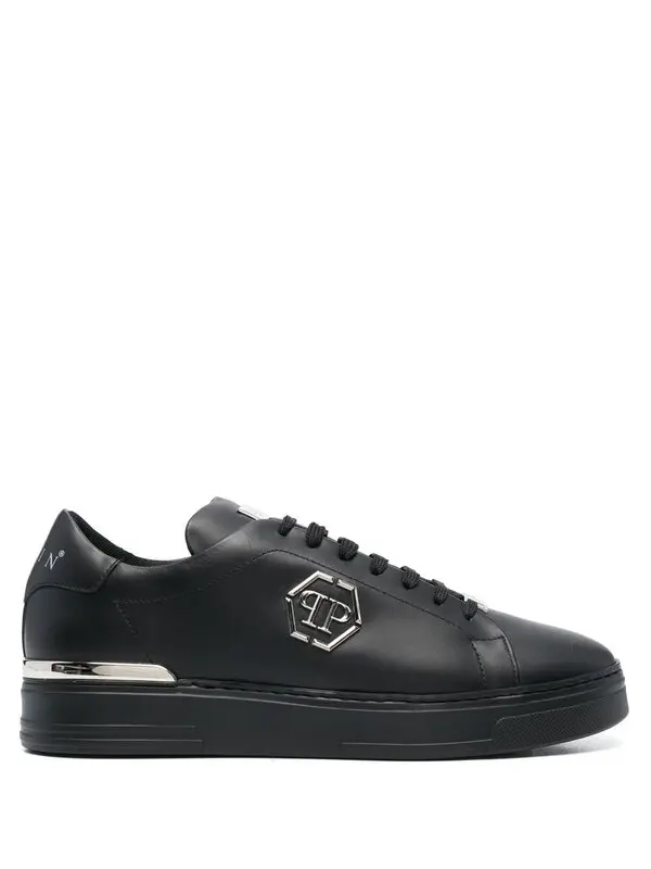 Philipp Plein Hexagon Leather Low-top Sneakers