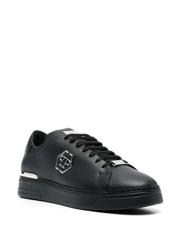 Philipp Plein Hexagon Leather Low-top Sneakers
