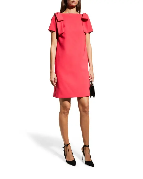 Carolina Herrera Bow Detail Shift Dress - Azalea