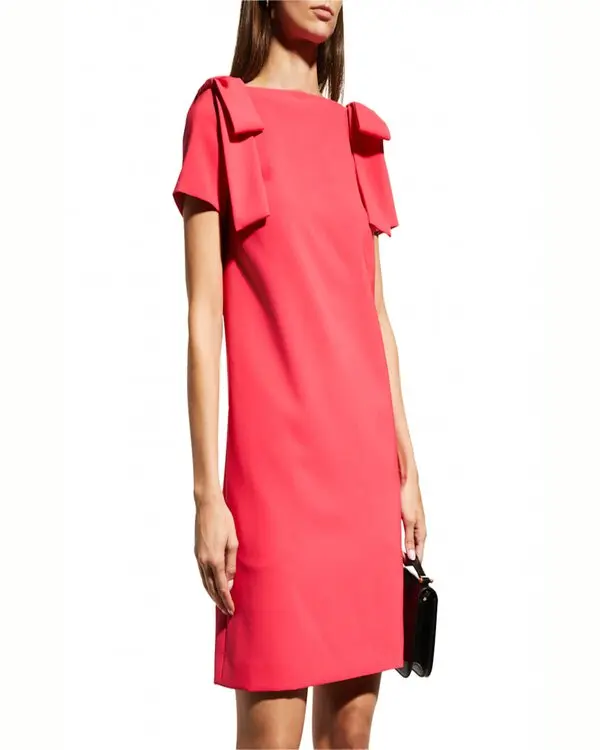 Carolina Herrera Bow Detail Shift Dress - Azalea