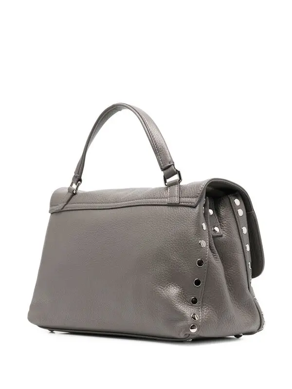 ZANELLATO Grained Leather Tote - Grey