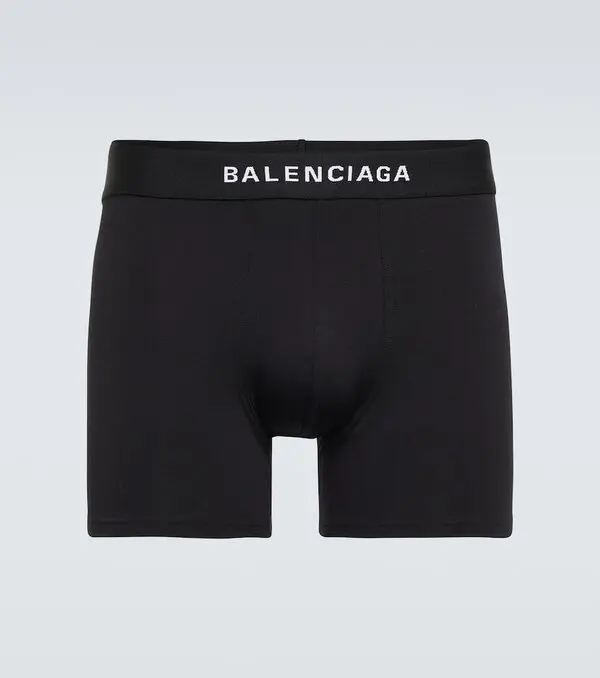 Balenciaga Logo Boxer Briefs - Black