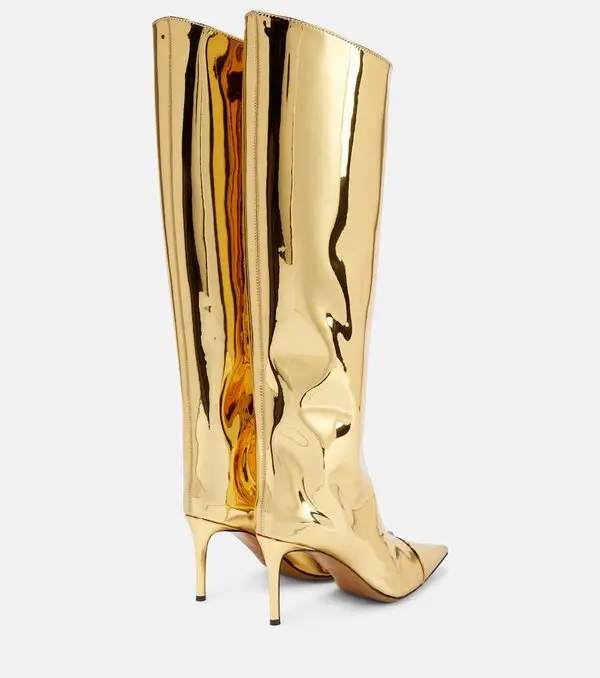 Alexandre Vauthier Alex 85 Metallic Knee-high Boots - Gold