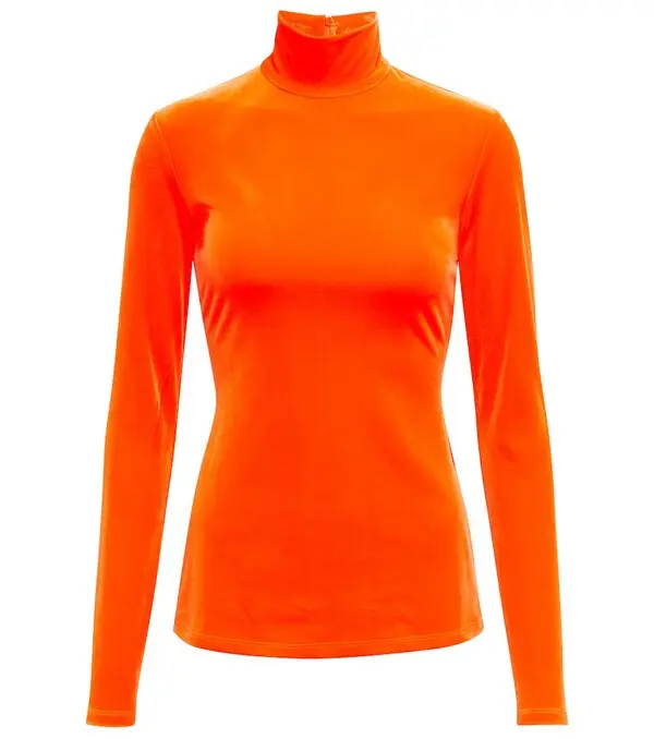 Victoria Beckham Velvet Turtleneck Top