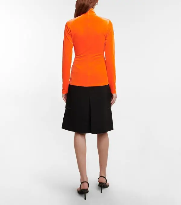 Victoria Beckham Velvet Turtleneck Top