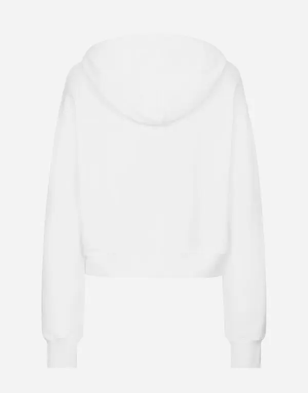Dolce & Gabbana Jersey Hoodie With Embossed Logo