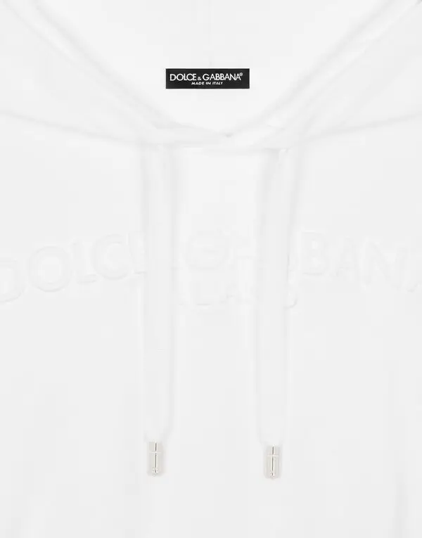 Dolce & Gabbana Jersey Hoodie With Embossed Logo