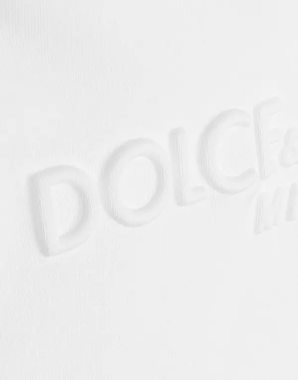 Dolce & Gabbana Jersey Hoodie With Embossed Logo