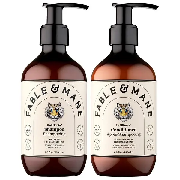 FABLE & MANE Hydrating Shampoo & Conditioner For Thick, Dry, Damaged Hair - One-color