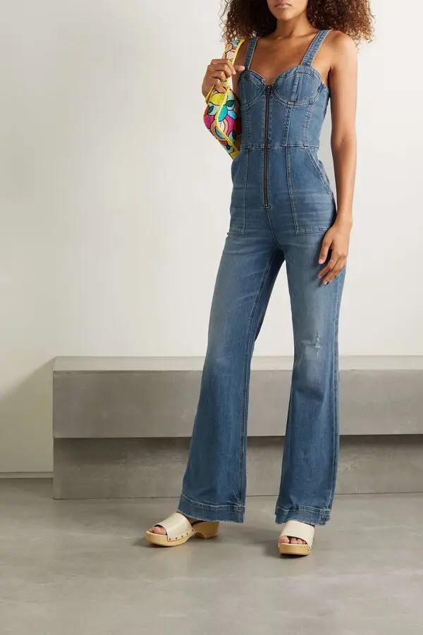 Alice + Olivia Lovetta Denim Jumpsuit