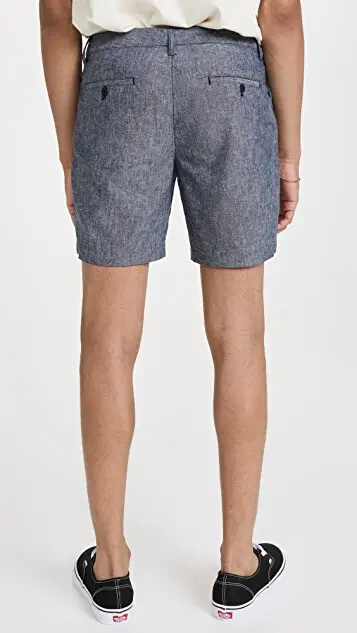 Club Monaco Baxter Chambray Linen Shorts