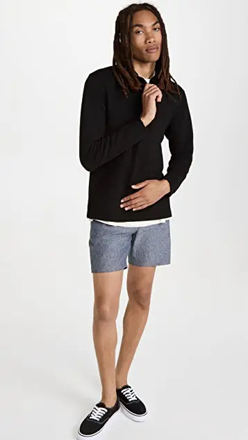 Club Monaco Baxter Chambray Linen Shorts
