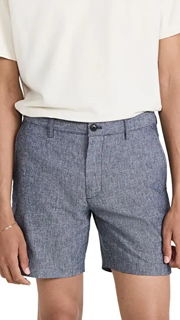 Club Monaco Baxter Chambray Linen Shorts