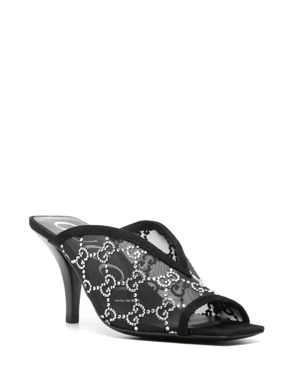 Gucci 90mm Gg Crystal Sandals