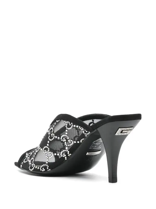 Gucci 90mm Gg Crystal Sandals