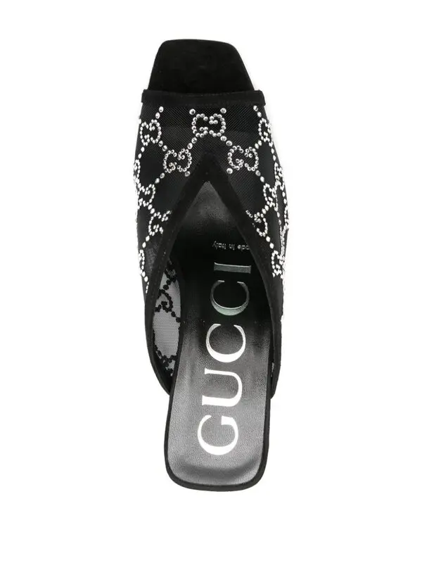 Gucci 90mm Gg Crystal Sandals