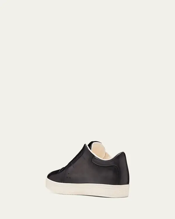 Berluti Playtime Scritto Leather Slip-on Sneakers