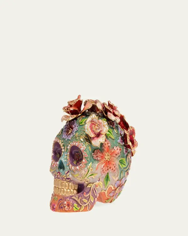 JAY STRONGWATER Catrina Skull With Roses