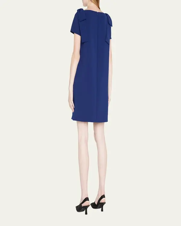Carolina Herrera Bow Detail Shift Dress - Dkblue