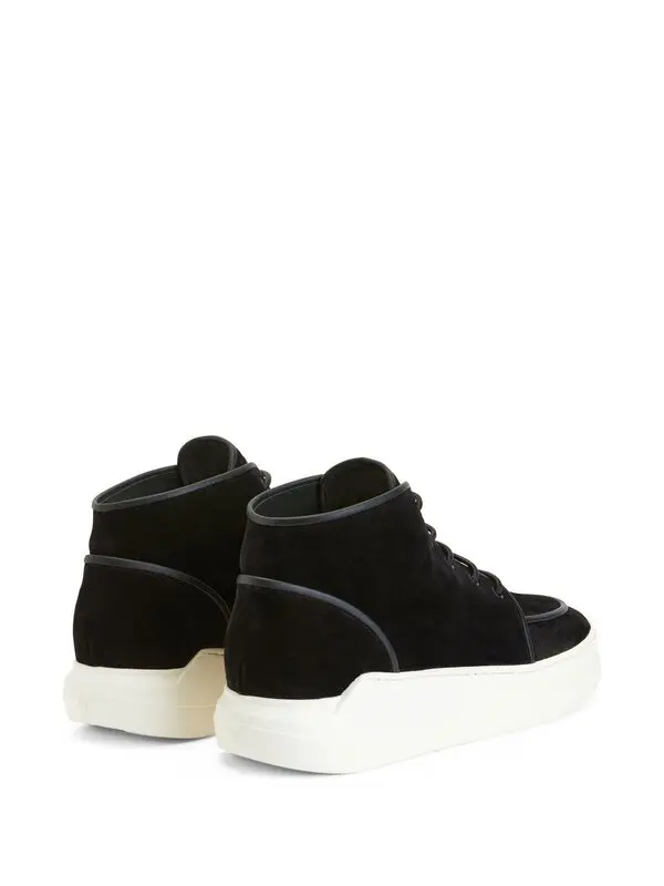 GIUSEPPE ZANOTTI Bevel Mid-top Sneakers - Black