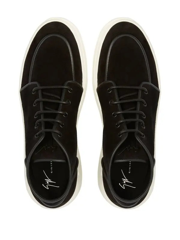 GIUSEPPE ZANOTTI Bevel Mid-top Sneakers - Black
