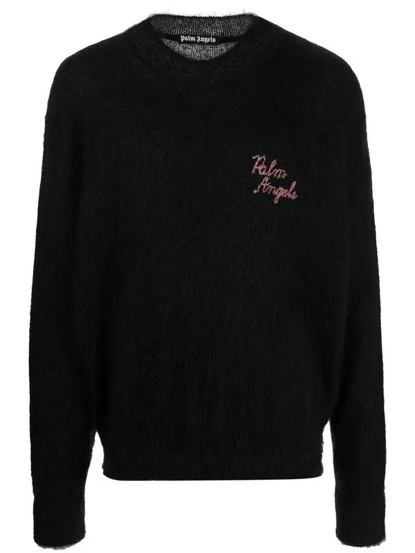 Palm Angels Palm-motif Crew-neck Jumper