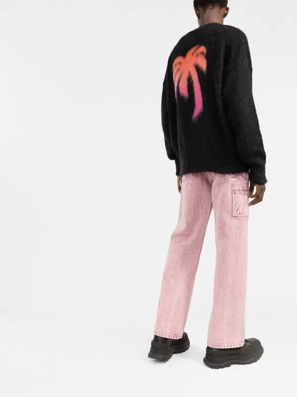 Palm Angels Palm-motif Crew-neck Jumper