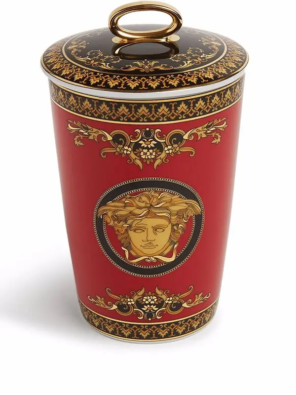 Versace Medusa Scented Candle Set - Red