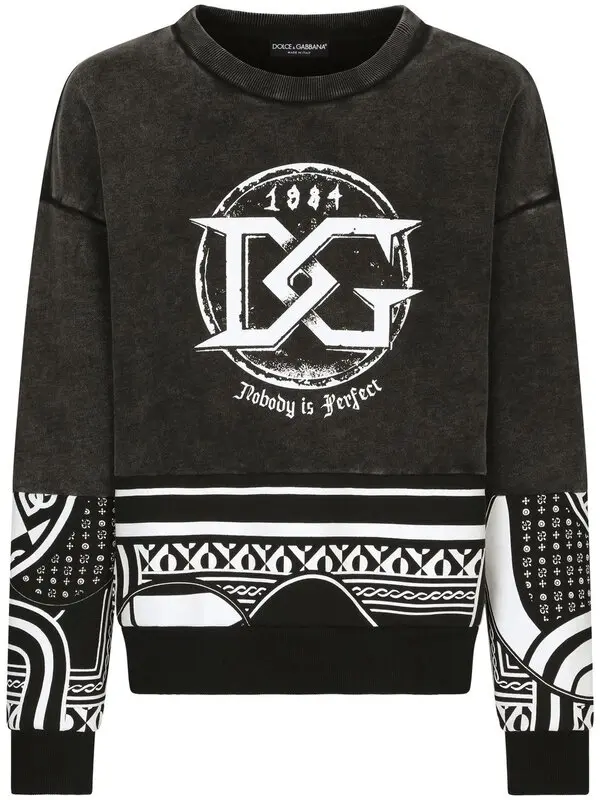 Dolce & Gabbana Graphic-print With Logo Sweatshirt