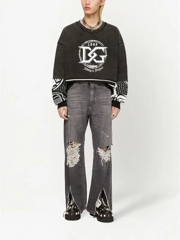 Dolce & Gabbana Graphic-print With Logo Sweatshirt