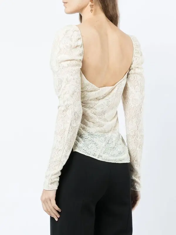 YUHAN WANG Semi-sheer Lace Top