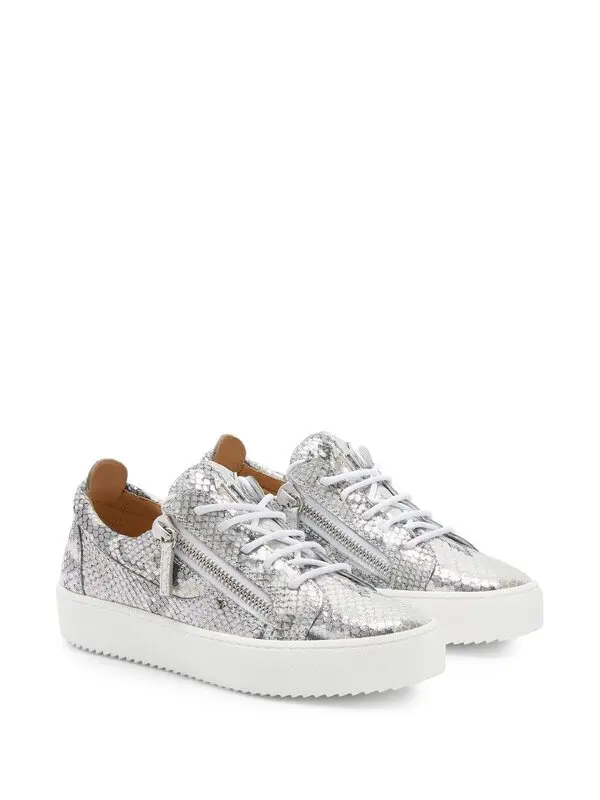 GIUSEPPE ZANOTTI Gail Snakeskin-effect Low-top Sneakers