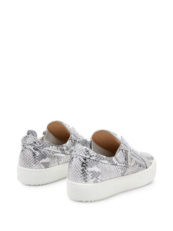 GIUSEPPE ZANOTTI Gail Snakeskin-effect Low-top Sneakers