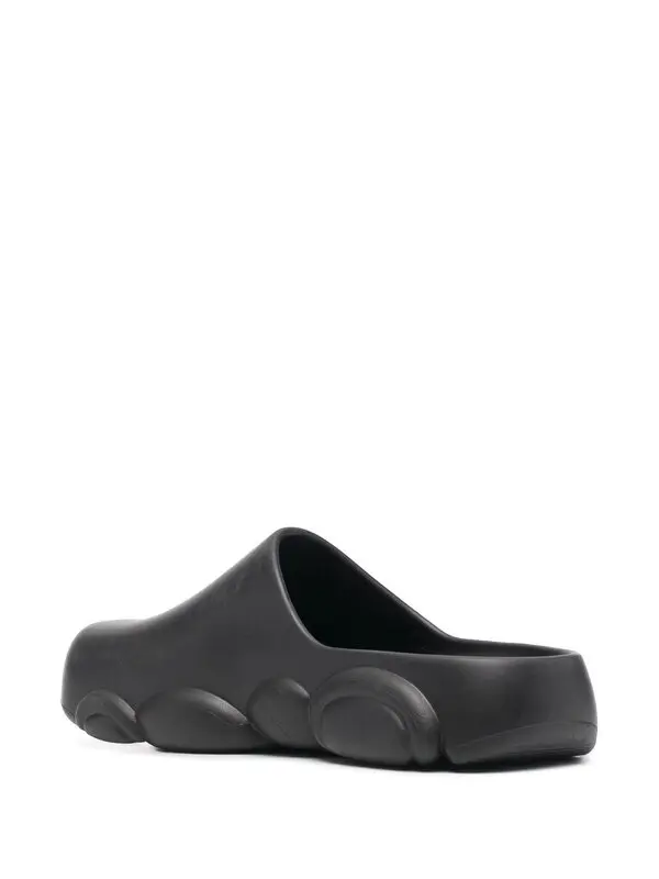 Moschino Embossed Mules - Black