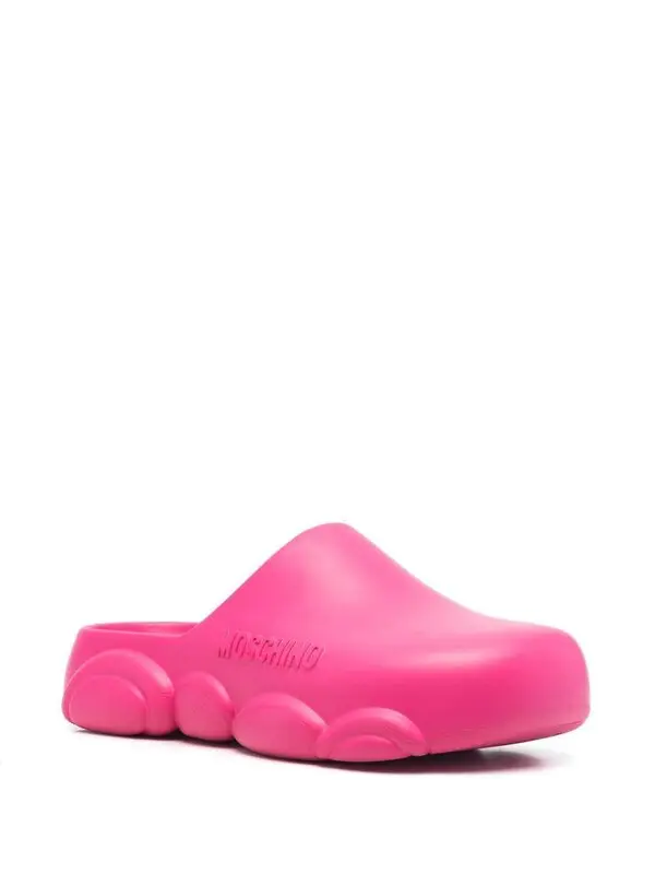 Moschino Embossed Mules - Pink