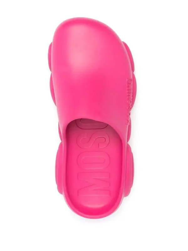 Moschino Embossed Mules - Pink