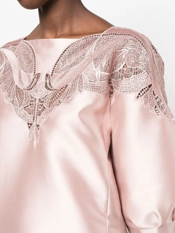 Alberta Ferretti Lace Detail Dress