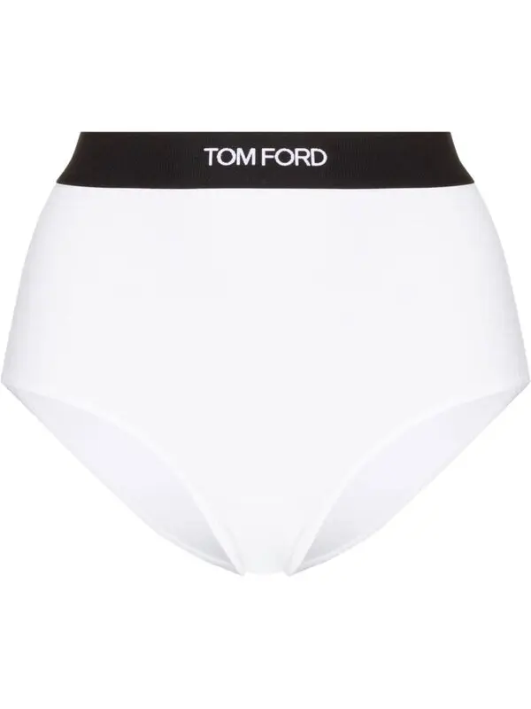 TOM FORD Logo-waist Briefs - White