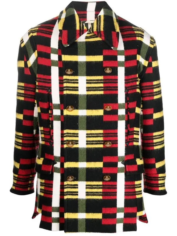 VIVIENNE WESTWOOD Check-print Double-breasted Coat