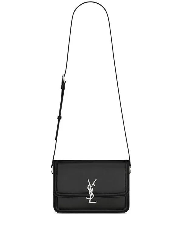 Saint Laurent Medium Solferino Leather Messenger Bag - Black