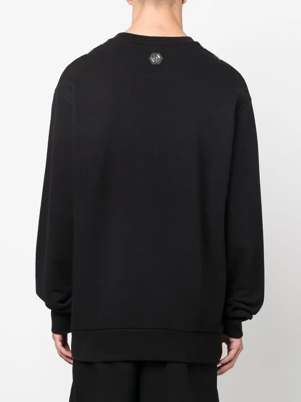 Philipp Plein Chain-link Print Crew Neck Sweater