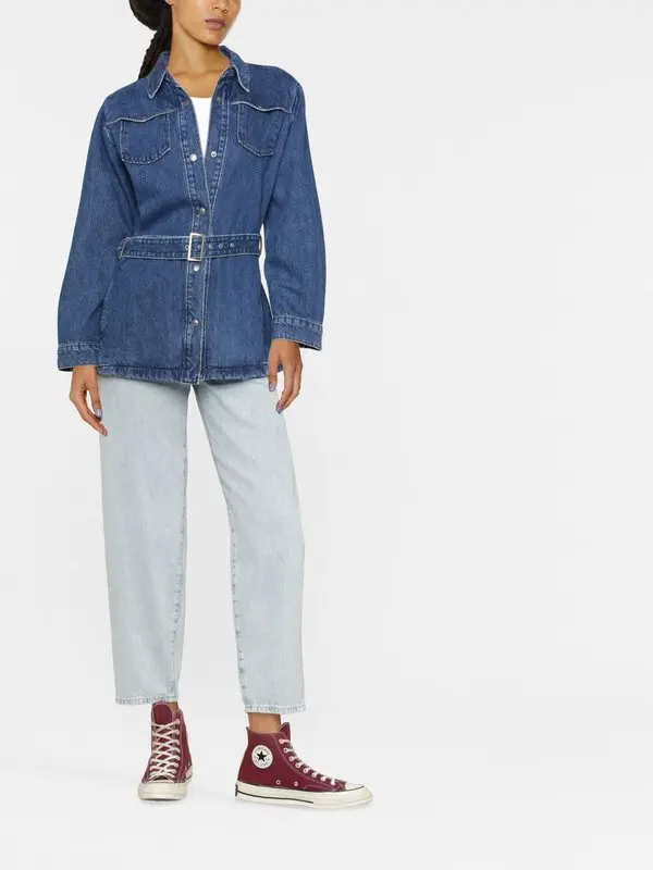 A.p.c. Belted Denim Jacket