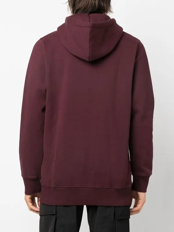1017 Alyx 9sm Logo-print Long-sleeved Hoodie - Red